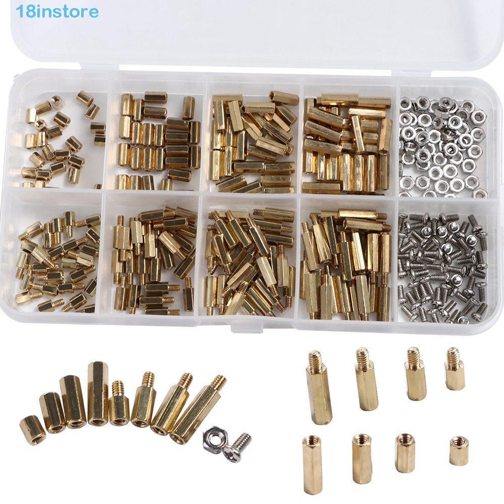 INSTORE Copper Pillar Brass PCB Spacer Kit Stand Off Kit Standoff ...