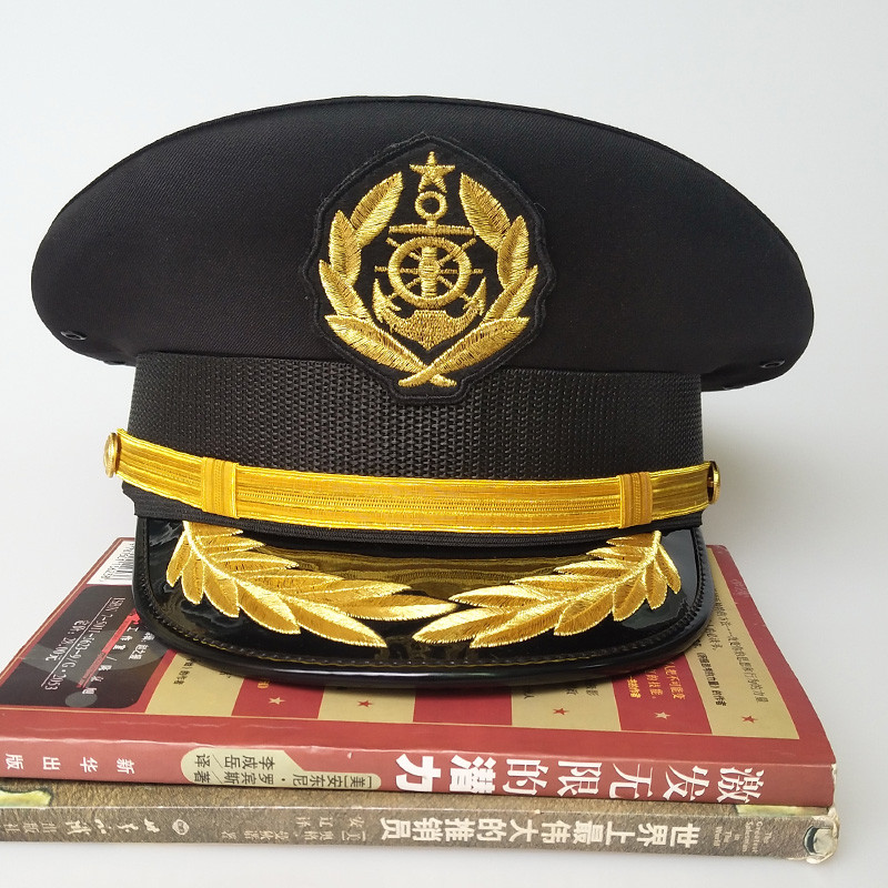 [Factory Ready Stock] Crew Big Cap Seaman Cap Captain Hat Big Brim Hat ...