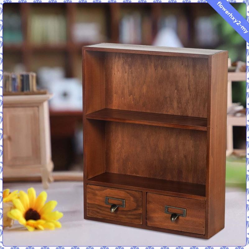 [FlowerhxyaeMY] Vintage Display Shelf Display Case Showcase Desktop ...