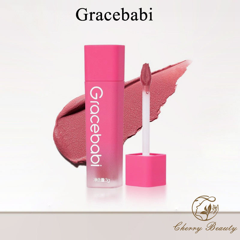 Gracebabi/treasure Secret Words Milky Light Mist Lip Cream Lip Glaze Long-Lasting Color Powder ...