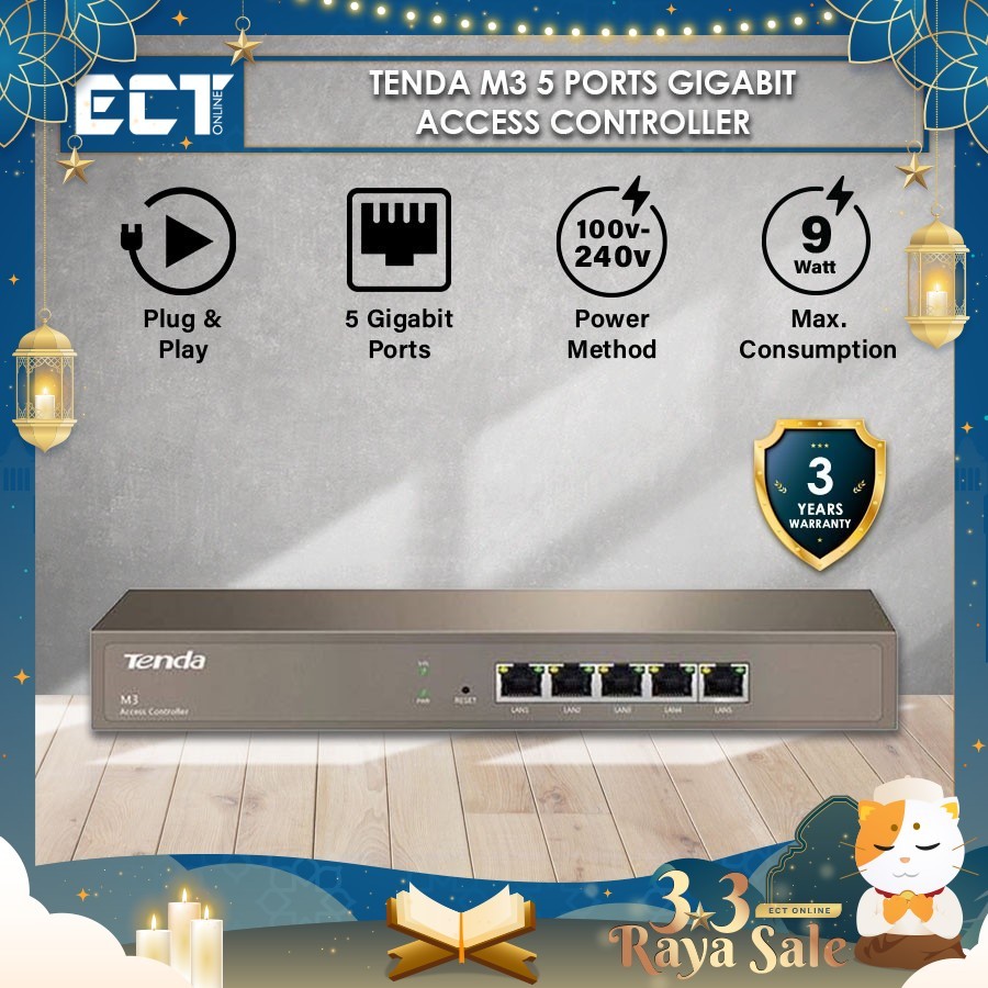 Tenda M3 5 Ports Gigabit Access Controller | Shopee Malaysia