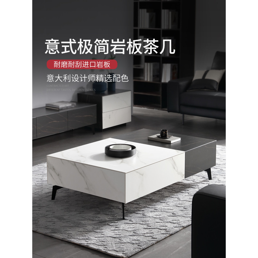 Meja Kopi Pereka Batu Tersinter yang diimport dan Set Kabinet TV Vila ...