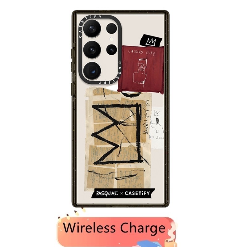 CASETiFY Basquiat Crown Case For Samsung Galaxy S24 S23 S22 Ultra Clear Acrylic Cover Casing ...