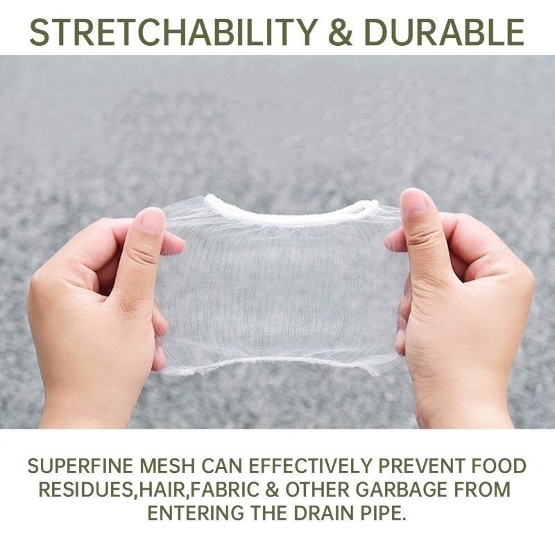 100Pcs/set Disposable Sink Filter Anti Blocking Net Mesh Sink Colanders ...