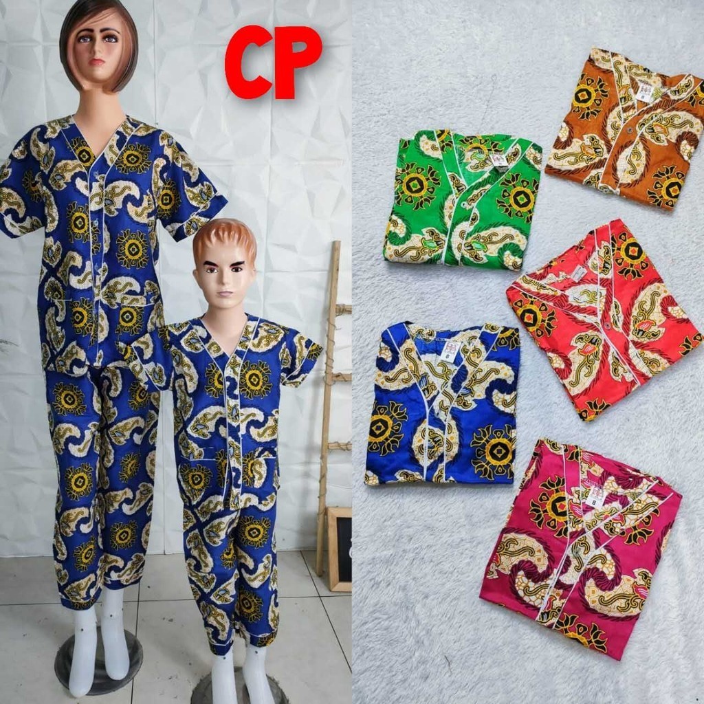 Original BATIK PAJAMA SLEEPWEAR FOR COUPLE CODE MOTIF 52121 CP/PJT ...