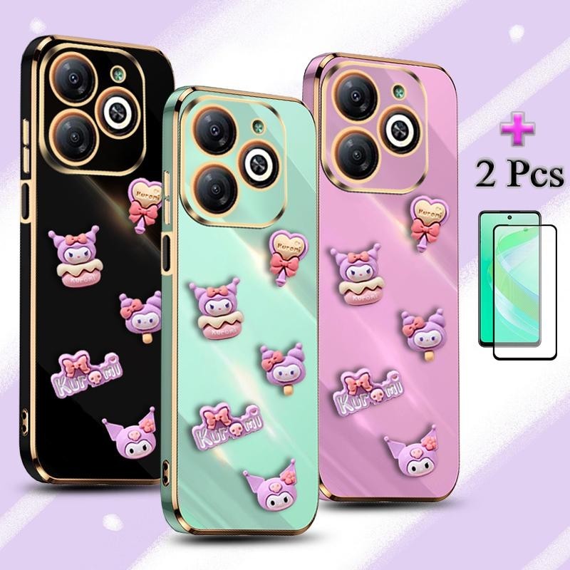 2 IN 1 For ITEL P55 4G Phone Case Traight Edge With DIY 3D Dimensional ...
