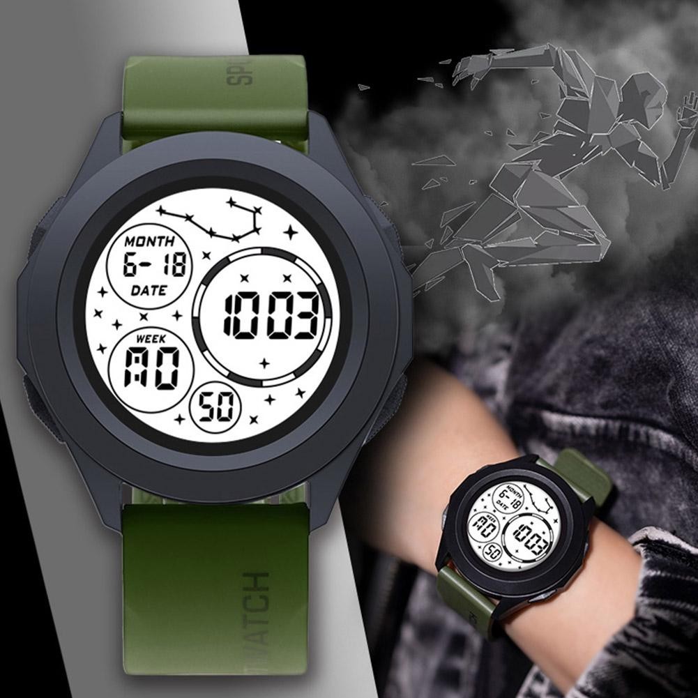 Original POSHI Jam Tangan Lelaki Waterproof Dual Time Chronograph ...