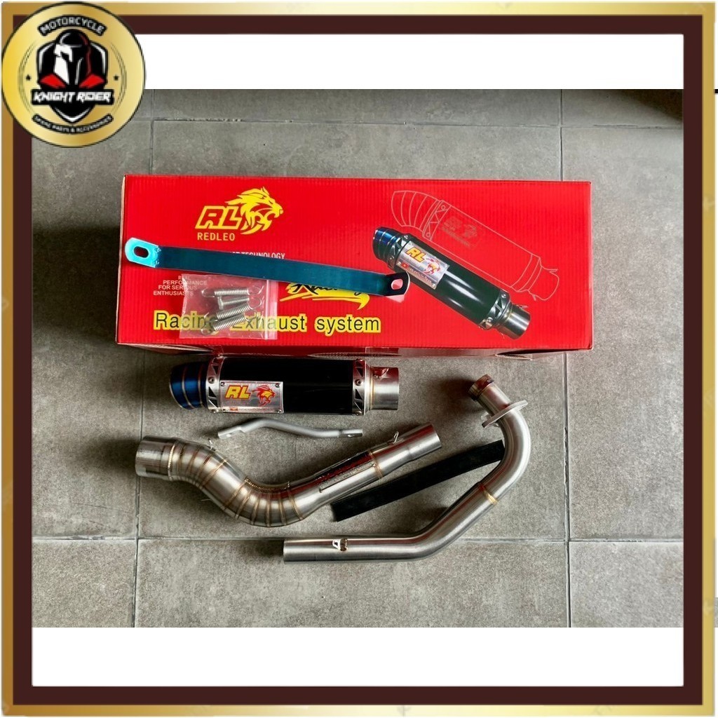 RED LEO EXHAUST SHORT Y15 BLACK 35-35-55 / 35-38-57 RACING OPEN EXZOS ...