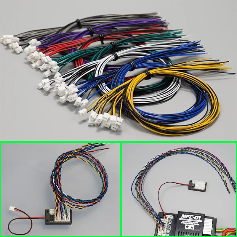 1 Set 4-in-1 PH2.0 Terminal Wire for 1/14 Tamiya RC Truck Trailer ...
