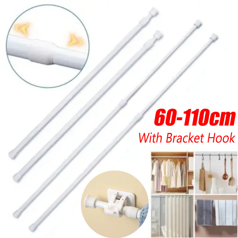 Cabinet Rail Pole Telescopic Pole Wardrobe Tension Rod Adjustable ...