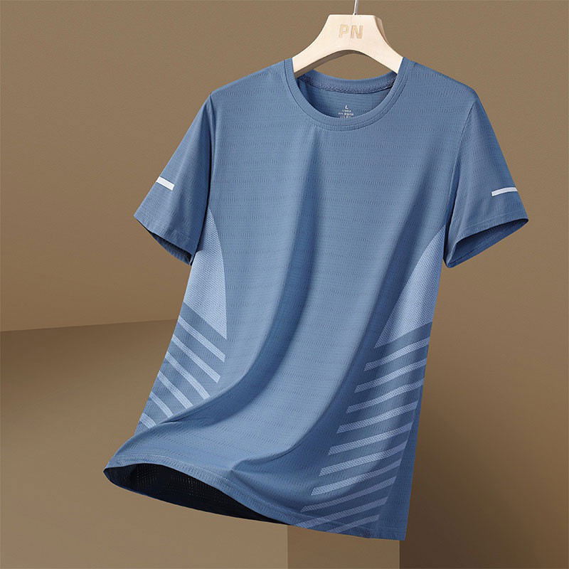 Quick Dry T Shirt Men T-shirts Loose Ice Silk Breathable Tshirt Short ...