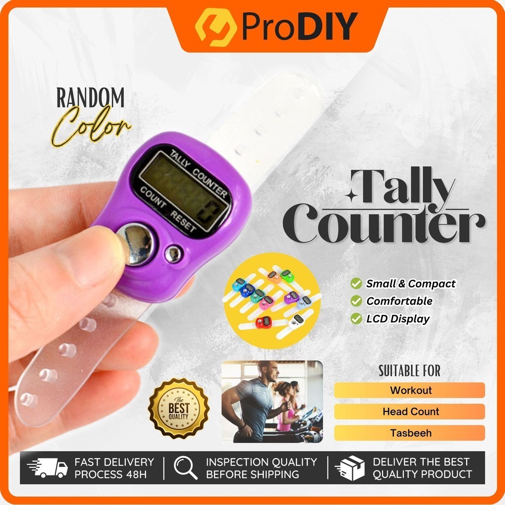 LCD Lightweight Digital Tasbih Tally Counter Finger Clicker Compact ...