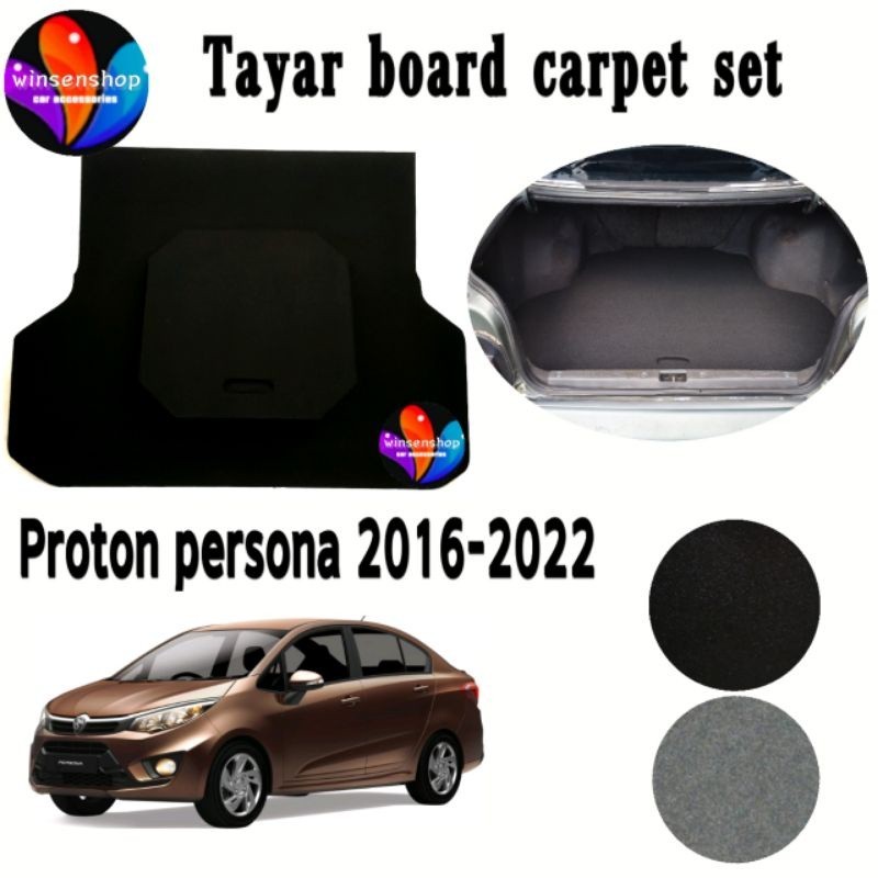 proton persona 2016 2022 bonet tayar board carpet set (watrproof/mdf ...