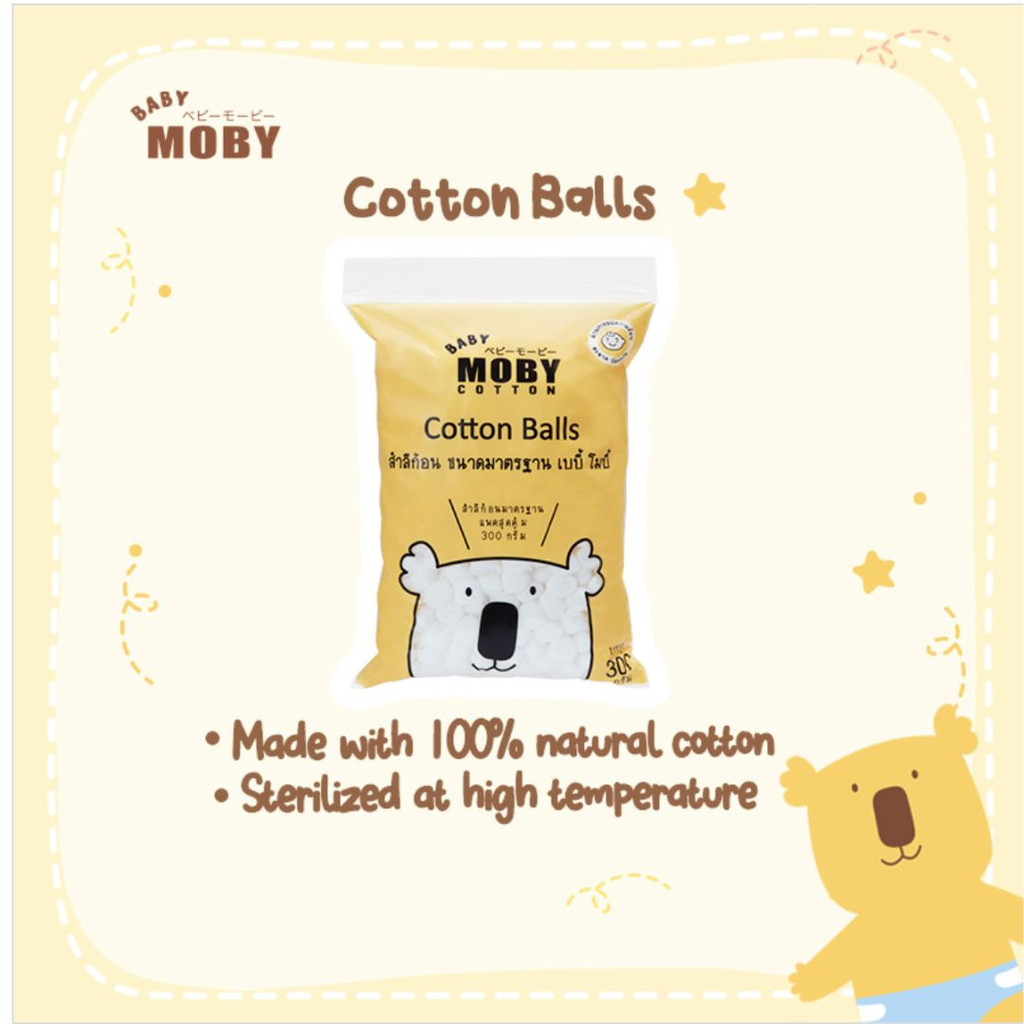 MOBY Standard Size Cotton Balls 300g | Shopee Malaysia