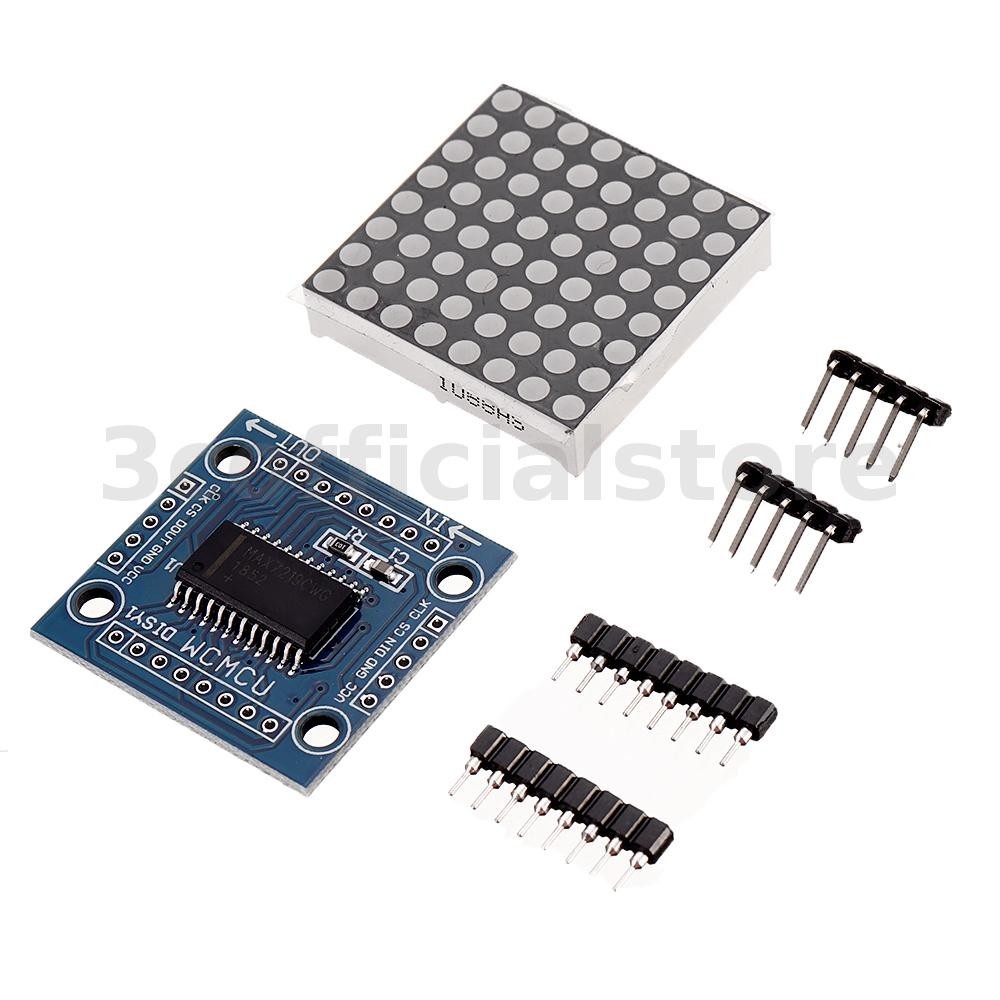 Max7219 Dot Matrix Module Microcontroller Led Module Display Module Max7219 Diy Kit Shopee