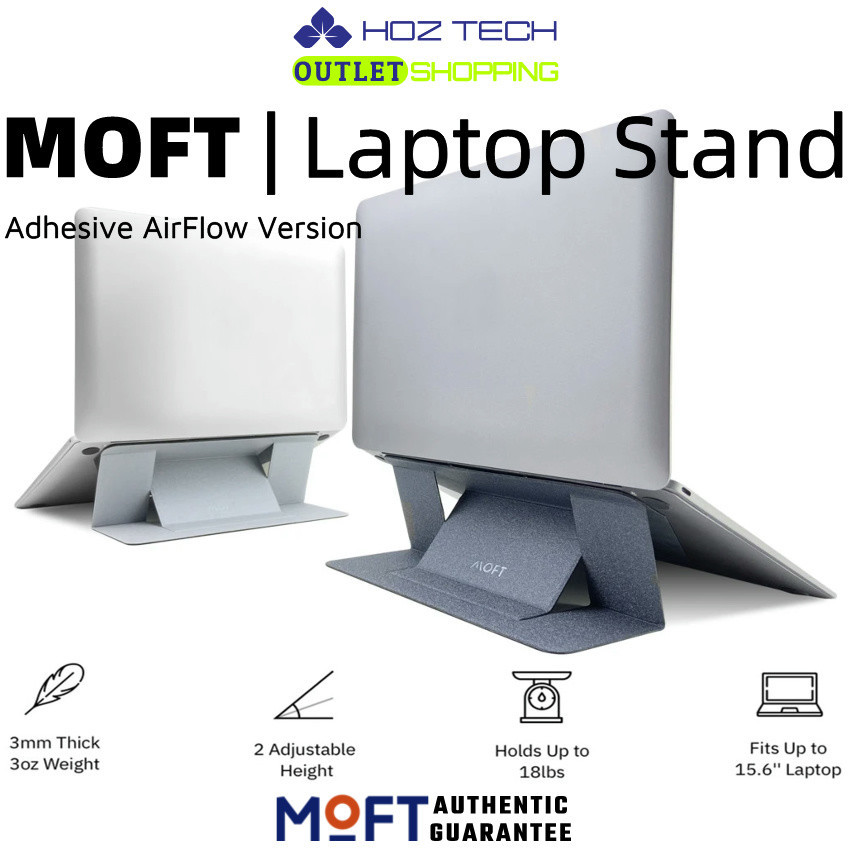 MOFT Adhesive Laptop Stand with Heat Ventilation Hole,Reusable Ultra ...