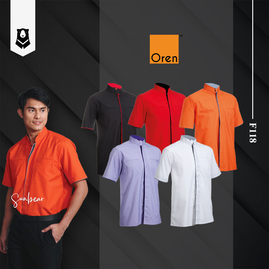 Oren Sport Uniform Corporate Cotton Plain Short Sleeve Shirt Formal ...