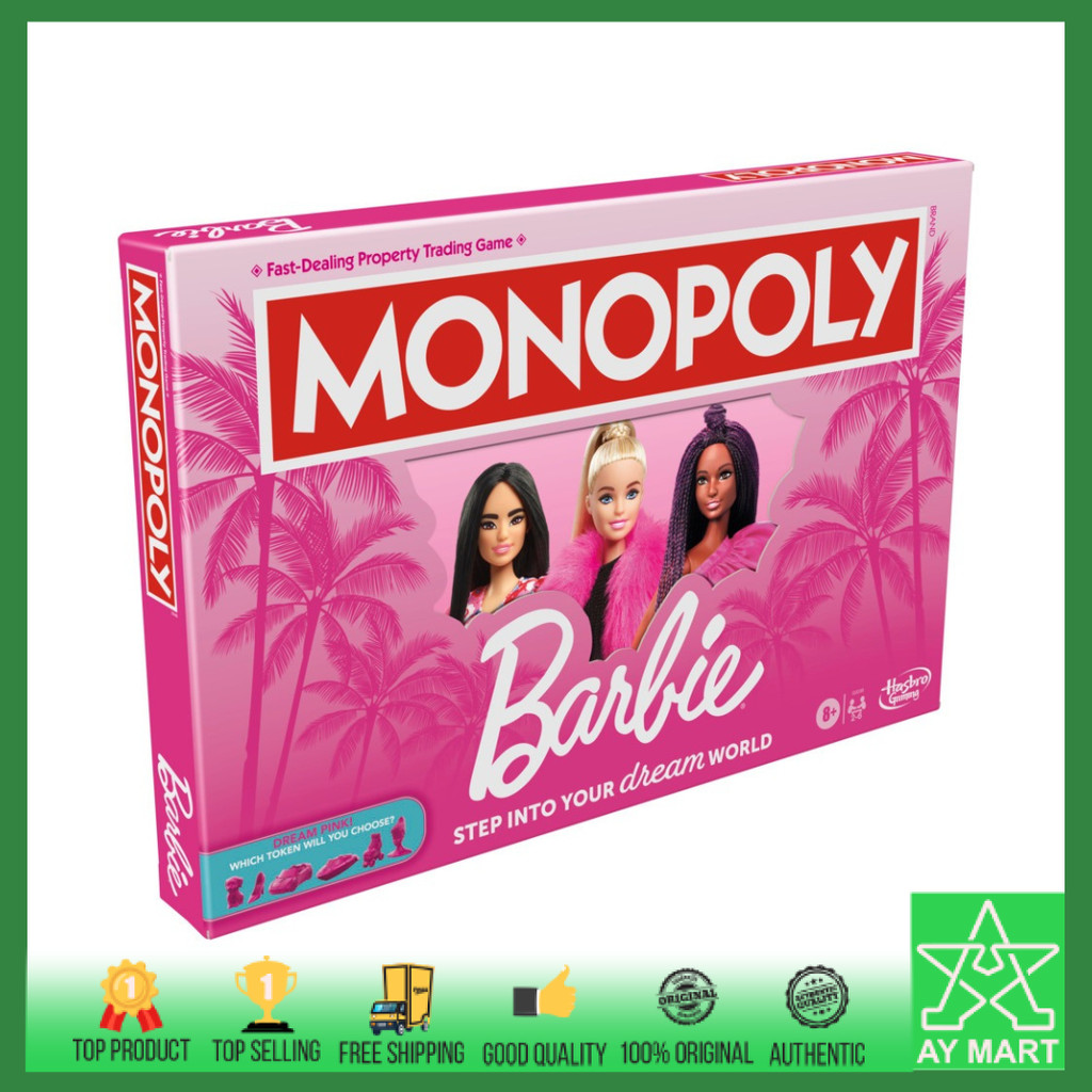 Monopoly Barbie Edition Board Game: Glamorous and Fun Property Trading ...