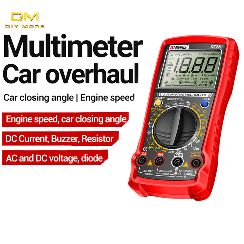 DIYMORE High Precision SZ26 Digital Multimeter 0-1000V 1999 Count AC/DC ...