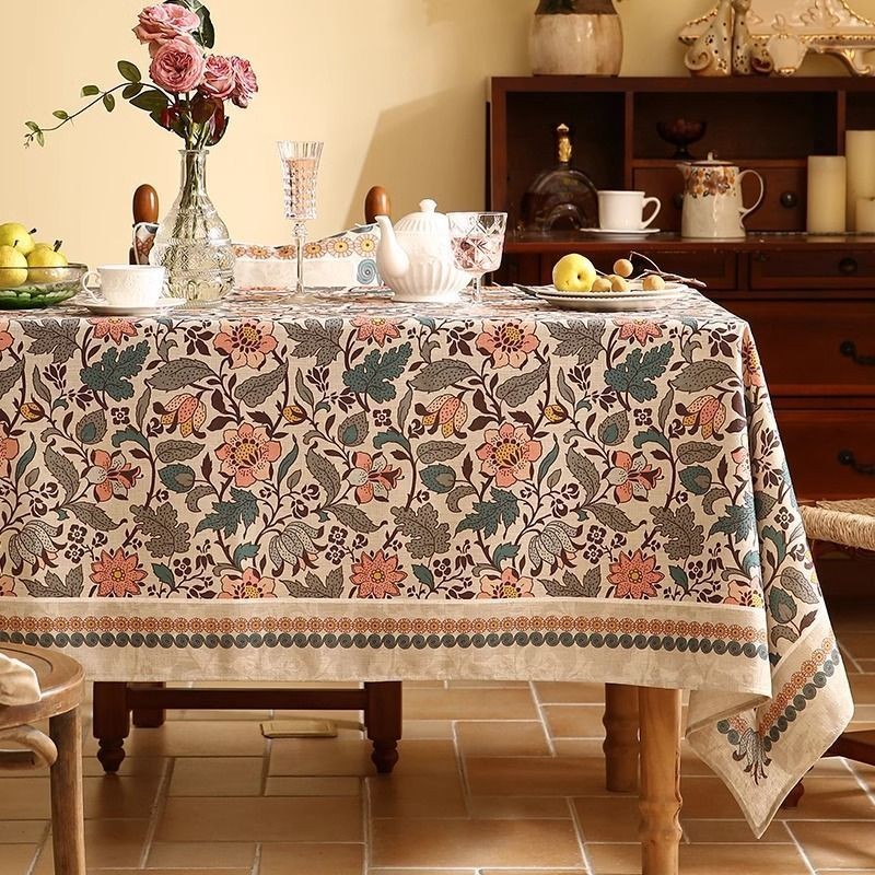 Alas Meja Gaya Desa Amerika untuk Ruang Tamu Rumah Ruang Makan Penutup ...