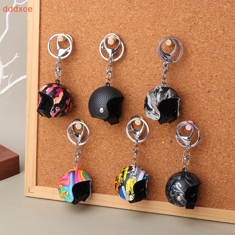 [dddxce] Creative Helmets Keychain Fashion Safe Helmets Keyring Car Key ...