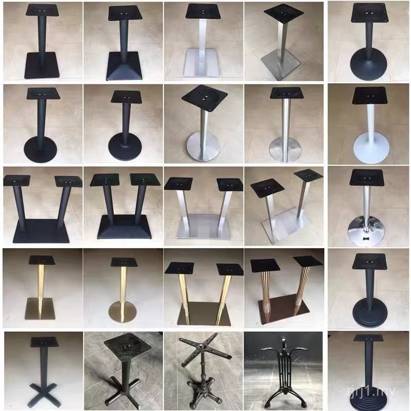Black Stainless Steel Table Leg Western Dining Table Stand Cafe Table ...
