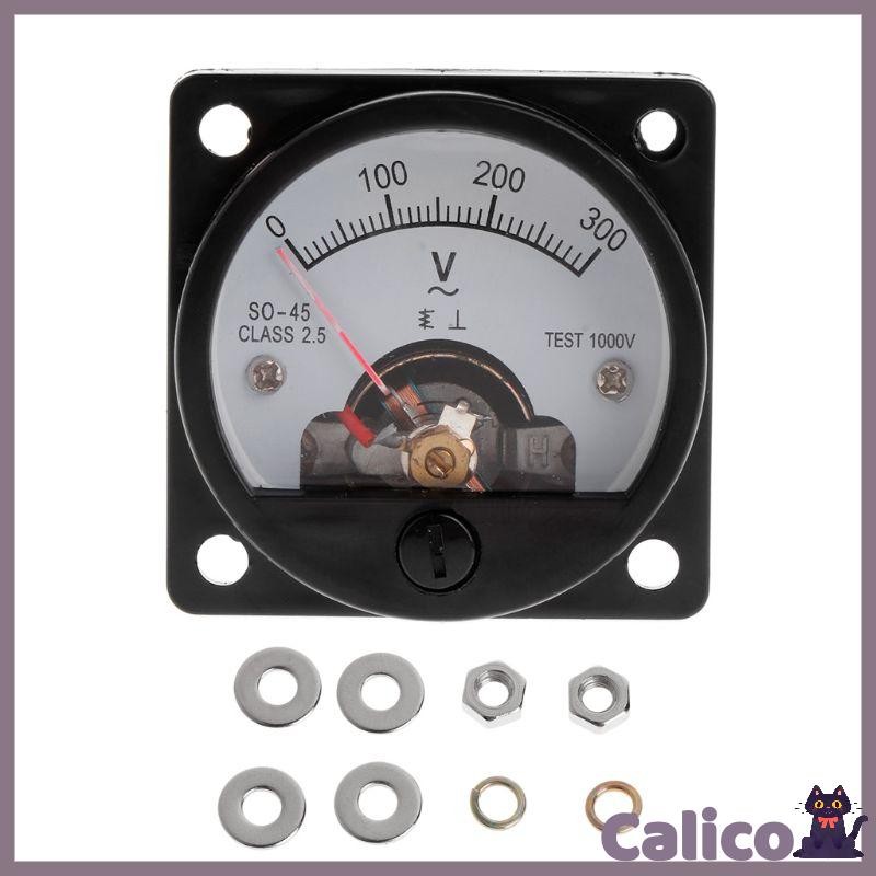 Cali AC 0-300V Round Analog Dial Panel Meter Voltmeter Gauge for Data ...