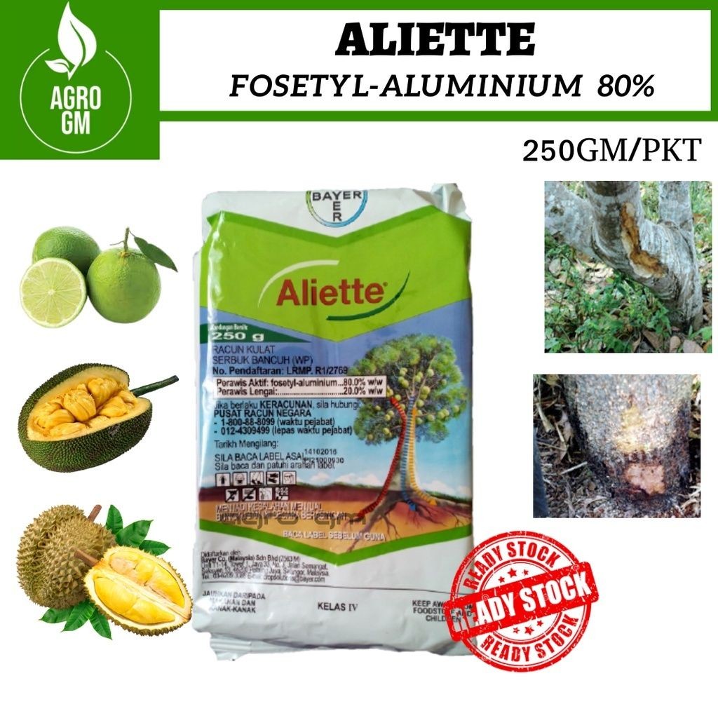 250g Bayer Aliette Fosetyl-aluminium 80% Fungicide Racun Kulat Kanker ...