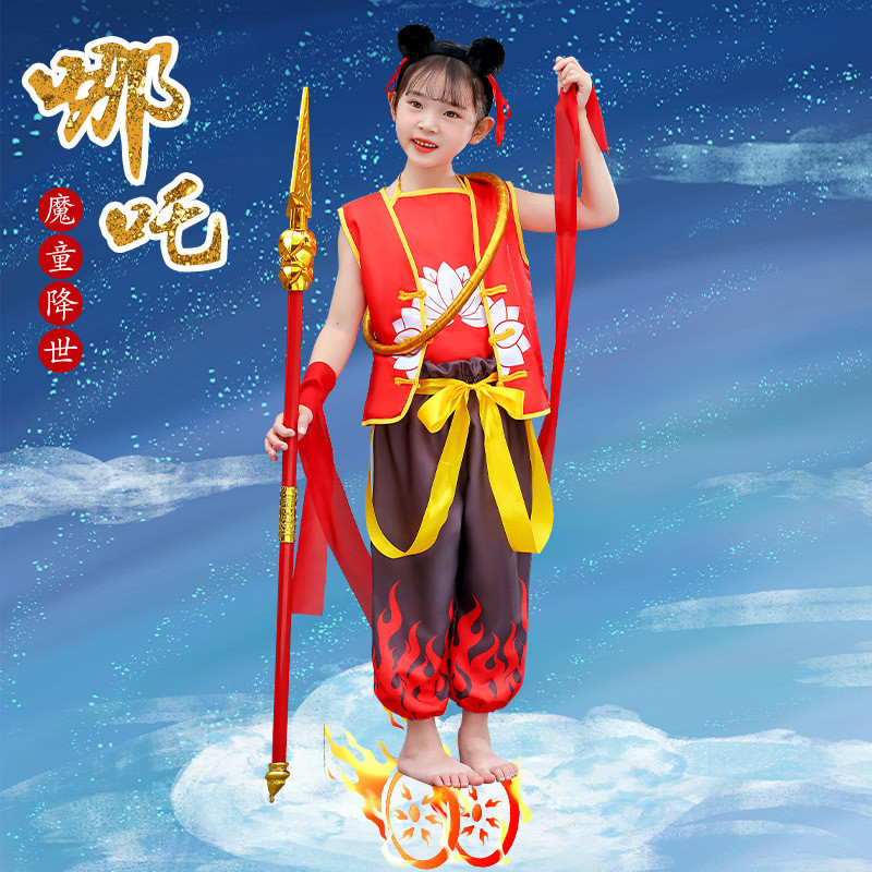 927 People Collection Six One Nezha Costume Demon Boy Anime Halloween ...