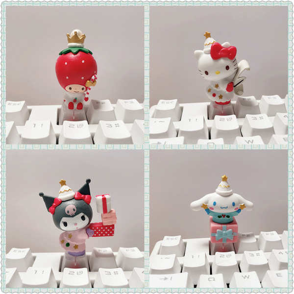 keycaps New Kuromi Cinnamon Dog Christmas Melody Cute Keycap Cross Axis ...