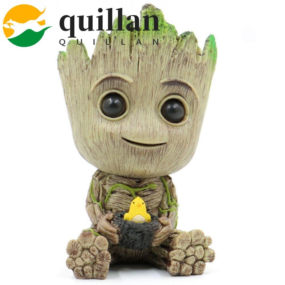 QUILLAN Tree Man Groot Model Sitting for Gifts Mini Groot Figure Toys ...