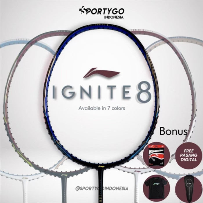 Original LINING IGNITE 8 Badminton Racket | Li-ning Ignite | Shopee ...