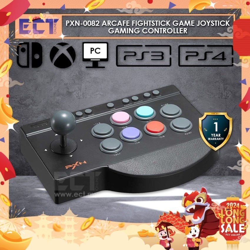 PXN 0082 Arcade Fightstick Game Joystick Gaming Controller - For PC ...