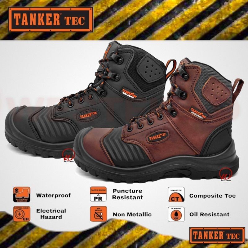 Tanker Tec Heavy Duty Waterproof Composite Toe Safety Boots Shoe ( TKT ...