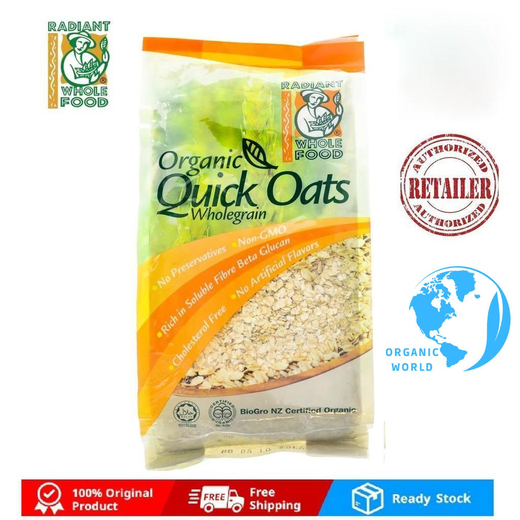 Radiant Organic Quick Oats 500g | Shopee Malaysia