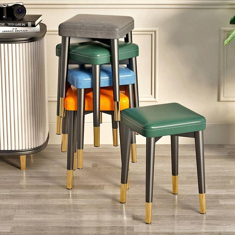 Household Light Luxury Stool Latex Soft Cushion Modern Simple Table ...