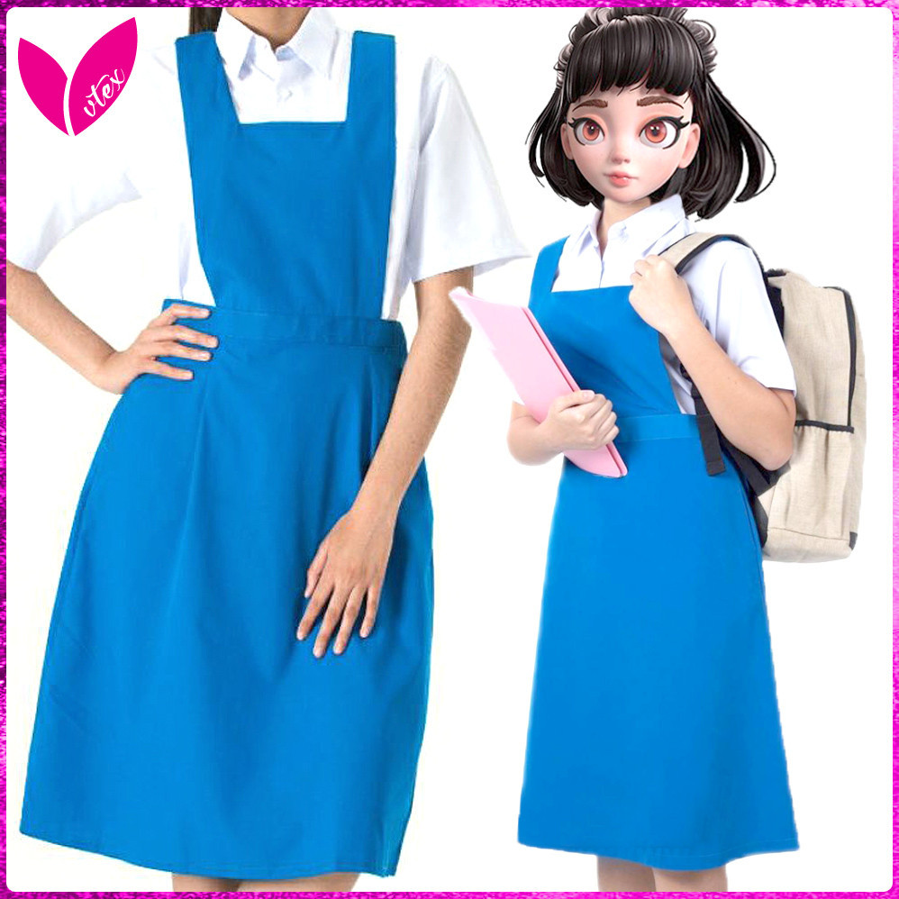 NEW SECONDARY PINAFORE SCHOOL COTTON SEKOLAH MENENGAH | Shopee Malaysia