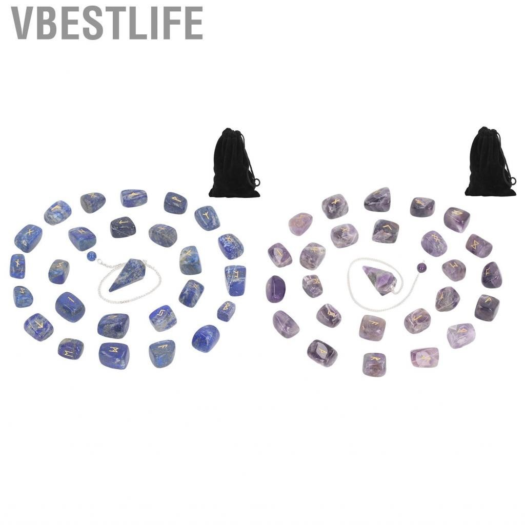 VBESTLIFE 25Pcs Rune Stones Healing Balanced Chakras Mind Lettering ...