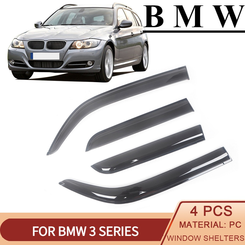 BMW 3 Series E46 E90 E91 F30 G20 G28 2006-2024 Door Visor Auto Black ...