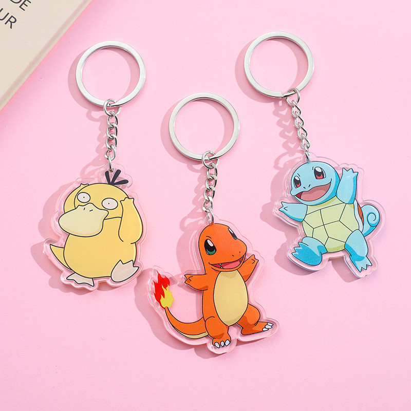 Pokemon Acrylic Keychain Japanese Anime Key Ring Pendant | Shopee Malaysia