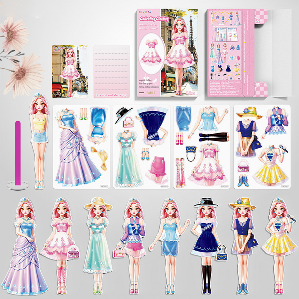 YL Magnetic Dress Up Dolls, Magnetic Princess Dress Up Paper Dolls ...