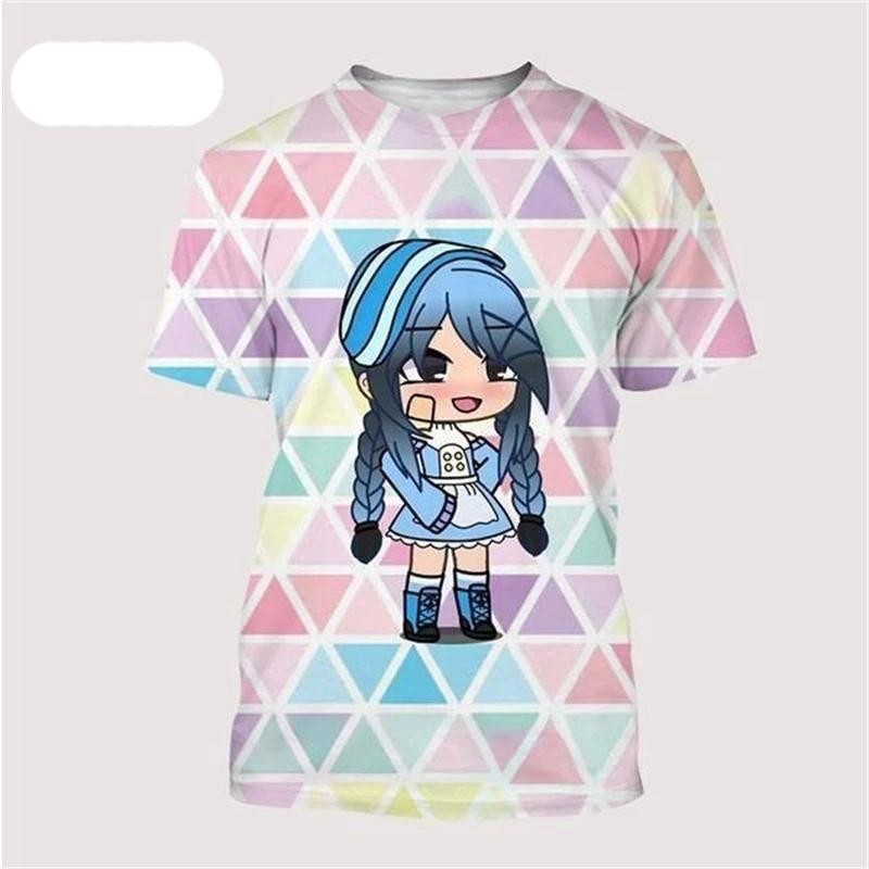 2024 Men's Women's Casual Fashion Gacha Life Short Sleeve T-Shirt Anime ...