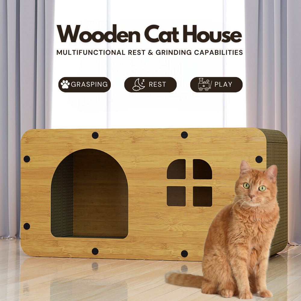 Cat House Cat Square Box Cat Wood Box Cat House Wooden House Wood Cage ...