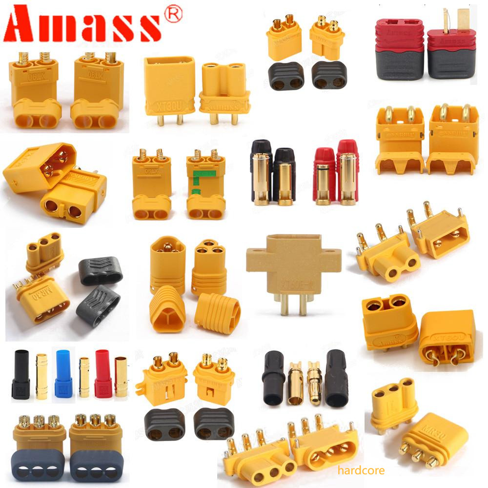 AMASS connector XT60 XT60H XT30 XT30U XT90 XT150 MT30 MT60 MR30 MR60 AS150 Male Female gold ...