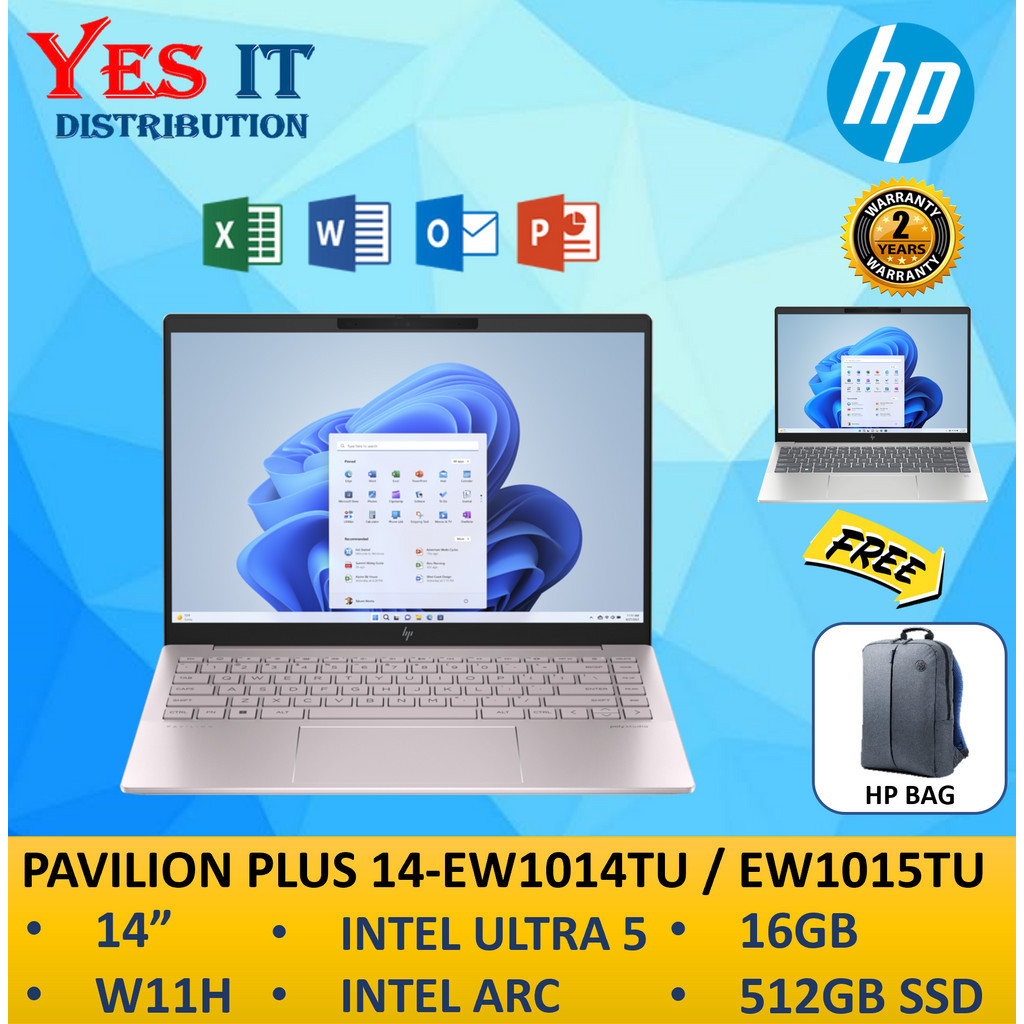 HP Pavilion Plus Laptop 14" 14-EW1014TU / 14-EW1015TU (Intel Core Ultra ...