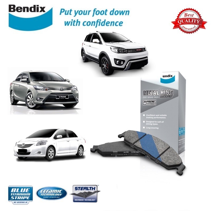 Original Bendix DB1786MKT Rear Brake Pad - Toyota Vios NCP93/ NCP150 ...