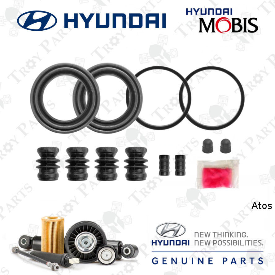 (51mm) Original Hyundai (Front) Disc Brake Caliper Repair Kit (Full ...