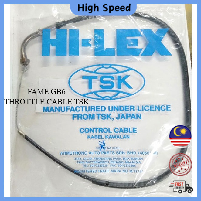 HONDA FAME GB6 THROTTLE CABLE TALI MINYAK KABLE THROTTLE KABEL MINYAK ...