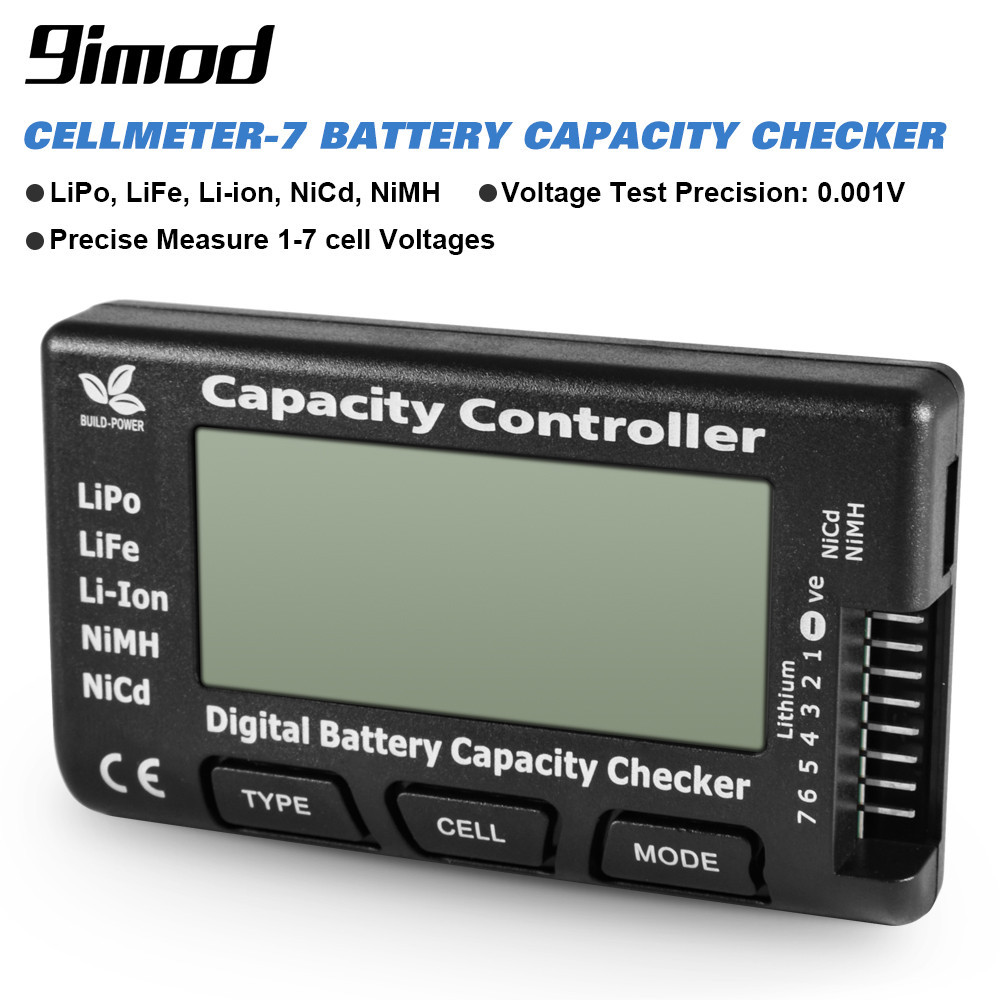 9IMOD RC CellMeter-7 Digital Battery Capacity Checker LiPo LiFe Li-ion ...
