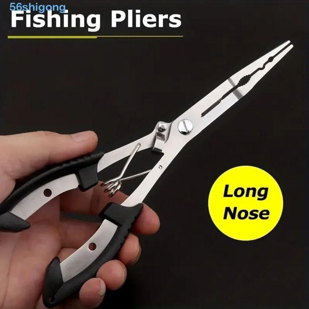 SHIGONG Fishing Pliers, Line Cut Curved Mouth Fish Mouth Pliers Hook ...